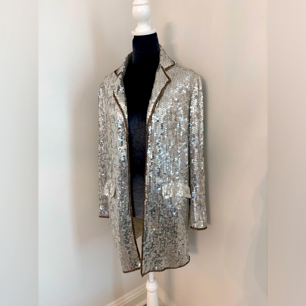 Rare Vintage Lew Magram Collection Silver Sequined Bl… - Gem